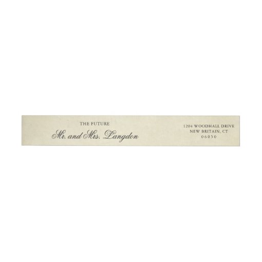 Elegant Vintage Victorian Wedding Return Address Wrap Around Label | Zazzle
