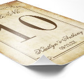 Elegant Vintage Wedding 4" x 6" Table Numbers Photo Print | Zazzle