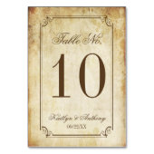 Elegant Vintage Wedding Table Number | Zazzle