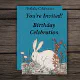 Elegant Vintage White Rabbit Birthday Invitation | Zazzle
