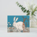 Elegant Vintage White Rabbit Postcard | Zazzle