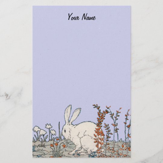 Elegant Vintage White Rabbit Stationery | Zazzle.com