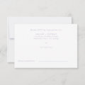 Elegant Violet Purple Watercolor Wedding RSVP Card | Zazzle