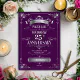 Elegant Violet Silver 25th Wedding Anniversary Foil Invitation | Zazzle