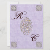 Elegant Violet Vintage Wedding Invitation | Zazzle