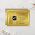 Elegant VIP Golden Ticket Birthday Party Invitation | Zazzle