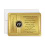 Elegant VIP Golden Ticket Birthday Party Invitation | Zazzle