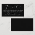 Elegant Virtual Online Black Graduation Party Enclosure Card | Zazzle