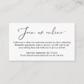 Elegant Virtual Online Graduation Party Enclosure Card | Zazzle