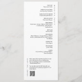 Elegant Viva Magenta Minimal QR Code Wedding Flat Program | Zazzle