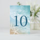 Elegant Watercolor Beach Table Number Cards | Zazzle
