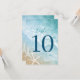 Elegant Watercolor Beach Table Number Cards | Zazzle