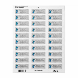 Elegant Watercolor Blue Butterfly Return Address Label | Zazzle