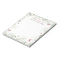 Elegant Watercolor Botanical Personalised Desk Notepad | Zazzle