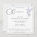 Elegant Watercolor Dove Celebration of Life Photo Invitation | Zazzle