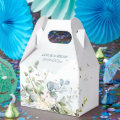 Elegant Watercolor Dusty Blue Gum Eucalyptus Favor Boxes | Zazzle