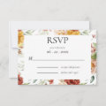 Elegant Watercolor Floral Modern RSVP Card | Zazzle