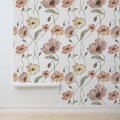 Elegant Watercolor Icelandic Poppy Floral Pattern Wallpaper | Zazzle