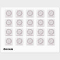Elegant Watercolor Laurel Wreath Return Address Square Sticker | Zazzle