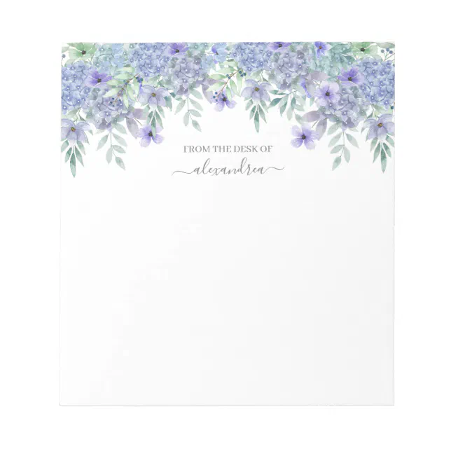 Elegant Watercolor Lavender Floral Botanical Leaf Notepad | Zazzle