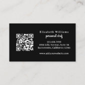 Elegant Watercolor Personal Chef QR Code Business Card | Zazzle