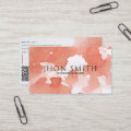 Elegant Watercolor QR Code Terracotta Abstract Business Card | Zazzle
