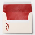 Elegant Watercolor Red Bow Christmas Holiday Envelope | Zazzle
