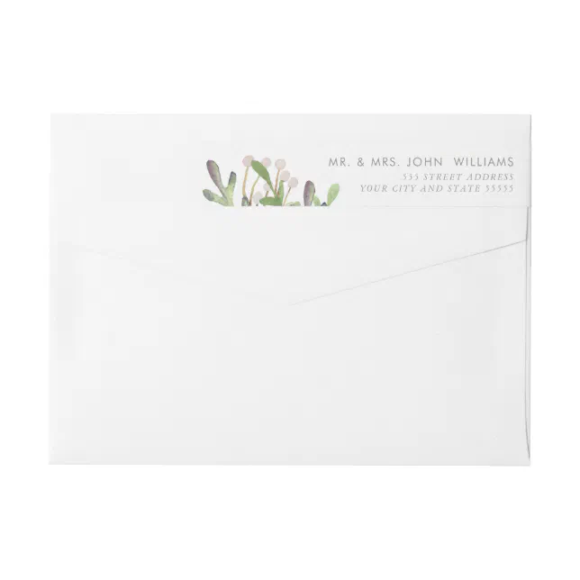 Elegant Watercolor Return Address Label | Zazzle