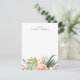Elegant Watercolor Succulent Personalized Notecard | Zazzle
