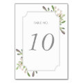 Elegant watercolor table number card | Zazzle