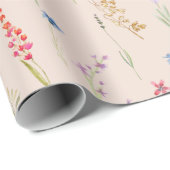 Elegant Watercolor Wildflower Garden Wrapping Paper | Zazzle