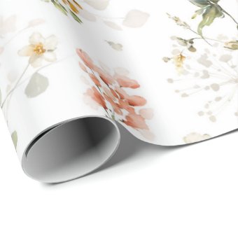 Elegant Watercolor Wildflower Garden Wrapping Paper | Zazzle
