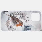 Elegant Watercolor Winter American Robin Case-Mate iPhone Case | Zazzle