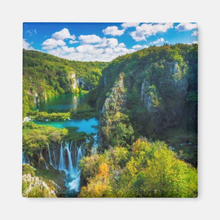 Elegant waterfall scenic, Croatia Magnet | Zazzle.com