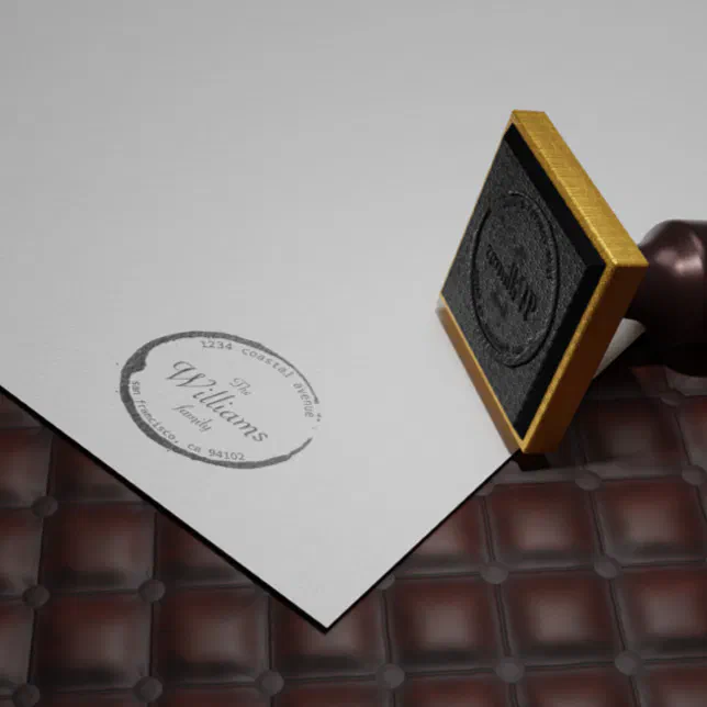 Elegant Wax Seal Return Address Stamp | Zazzle