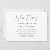 Elegant We Are Eloping QR Code Wedding Reception Invitation | Zazzle