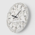 Elegant Wedding Anniversary Faux Marble Clock | Zazzle