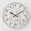 Elegant Wedding Anniversary Faux Marble Clock | Zazzle