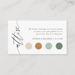 Elegant Wedding Attire Dress Code Insert | Zazzle