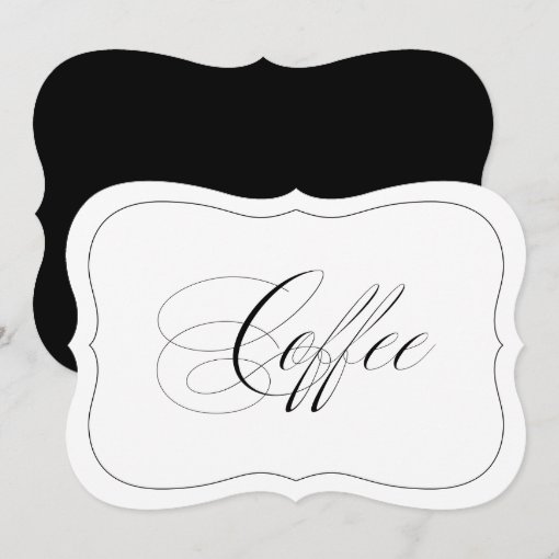 Elegant Wedding Bar Sign Coffee Die Cut Border | Zazzle