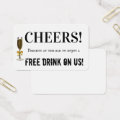 Elegant Wedding Cheers Bar Drink Voucher Ticket | Zazzle