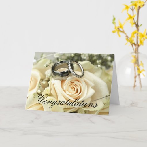 Elegant Wedding Congratulations Card | Zazzle