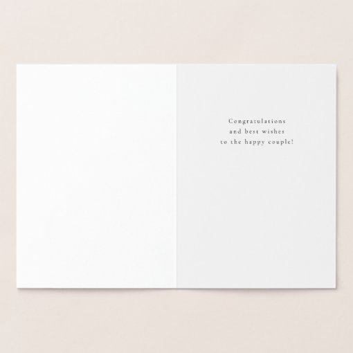 Elegant wedding congratulations card | Zazzle