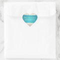 Elegant Wedding Date Dazzling Sparkles Turquoise Heart Sticker | Zazzle