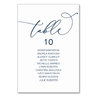 Elegant Wedding Dinner, Guests Seating Chart Table Table Number | Zazzle