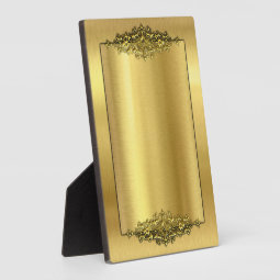 Elegant Wedding Easel, Gold Plaque | Zazzle