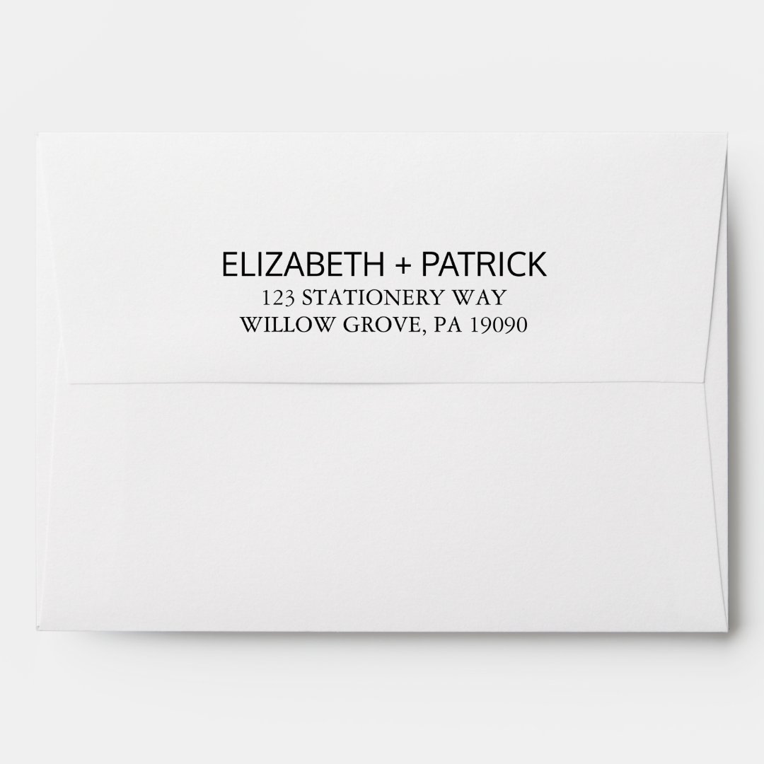Elegant Wedding Invitation Envelope | Zazzle