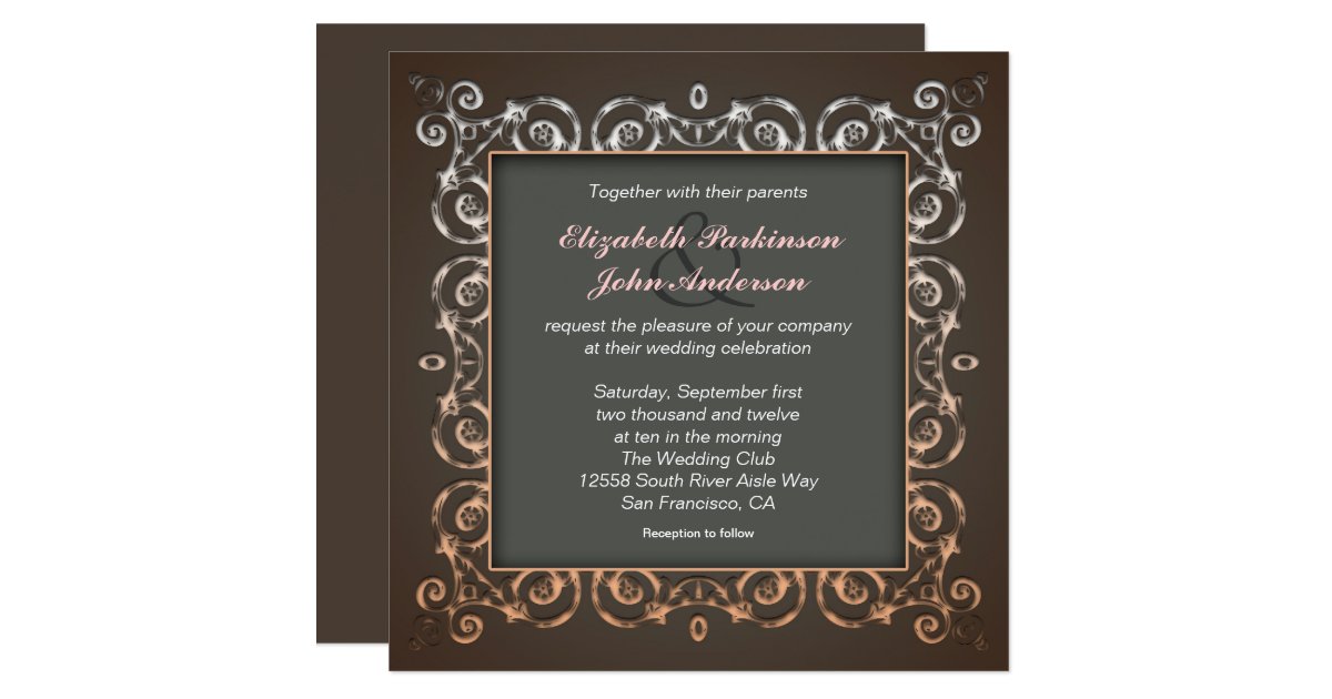 Elegant Sophisticated Wedding Invitations