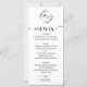 Elegant Wedding Menu Floral Monogram Card | Zazzle
