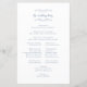 Elegant Wedding Modern Ceremony Dusty Blue Program | Zazzle
